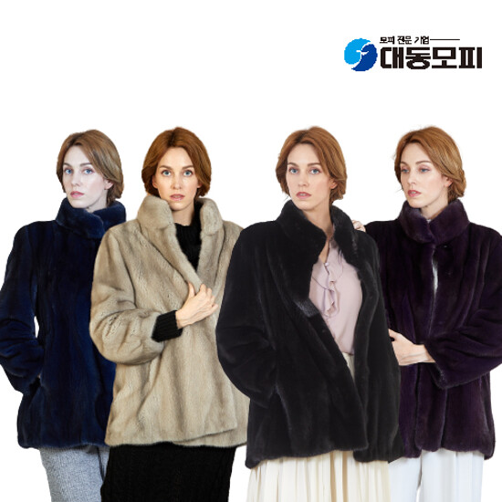 [역시즌 초특가] 대동모피 풀스킨 밍크 하이넥 자켓