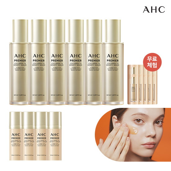 [lotteimall] AHC 프리미어 콜라겐 T3 밀도세럼 더블구성 (50ml*6+15ml*4+[무료체험분]1ml*10) 11614070 | 홈쇼핑모아