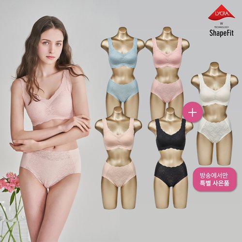 [hnsmall] [우유니화이트 1세트 추가증정] 신영와코루 라이크라쉐이핏 인견 레이스프리컷 브라팬티 패키지-F22 11867335 | 홈쇼핑모아