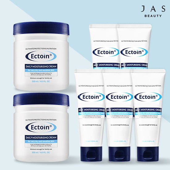 [초대용량패키지] 쟈스 엑토인 멀티 모이스처라이징 크림 대용량 500ml X 2개 본용량 100ml X 5개