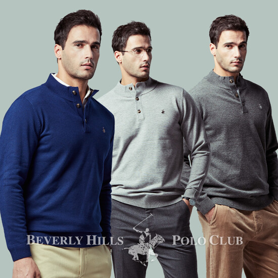 [hmall] 비버리힐즈폴로클럽 24FW 남성 메리노울블렌디드 버튼디테일 니트 3종 null | 홈쇼핑모아