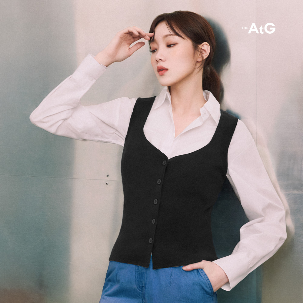 [cjmall] [론칭가 69,900원] 더엣지 23FW 하트넥 니트 뷔스티에 2종 12272435 | 홈쇼핑모아